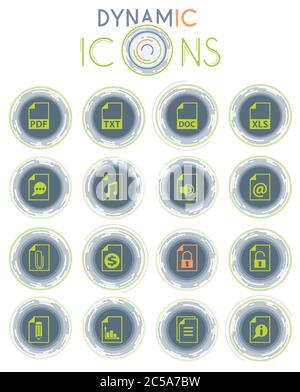 document dynamic icons Stock Vector Image & Art - Alamy