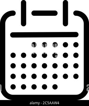 Calendar with rounded corners icon, outline style Stock Vector Image ...