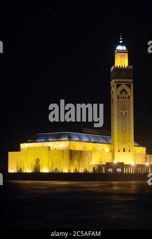 The Hassan II Mosque exterior pattern in Casablanca, Morocco Stock ...