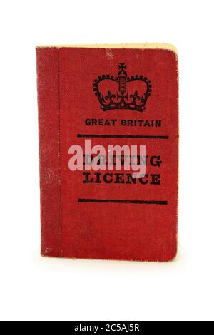 Old-fashioned driving licence Stock Photo - Alamy