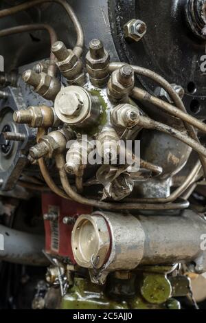 fuel distribution unit of an old rotary engine Stock Photo - Alamy
