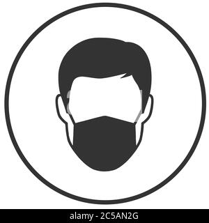 Carbon medical mask icon, flat style Stock Vector Image & Art - Alamy