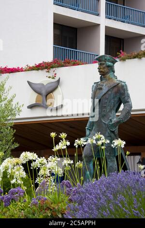 Captain Don Caspar De Portola statue outside Portola Hotel & Spa ...