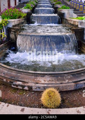 Tasteful waterfall cascade on Paseo de Gran Canaria in Firgas. Gran ...