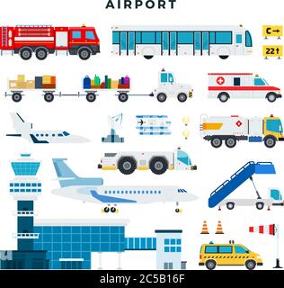 Trunk car icons set flat vector. Sedan bag. Summer storage isolated ...