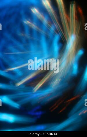 Vertical shot of staggered and refracted light layers-vortex light ...