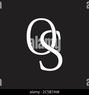 letters os linked simple logo vector Stock Vector Image & Art - Alamy
