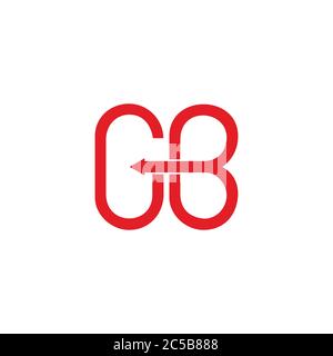 letter gb motion arrow geometric design symbol vector Stock Vector ...