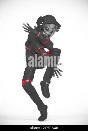 alien astronaut on street dance style, 3d illustration Stock Photo - Alamy