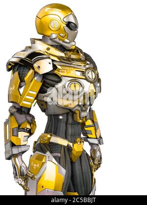 knight vision stand up close up front view, 3d illustration Stock Photo ...