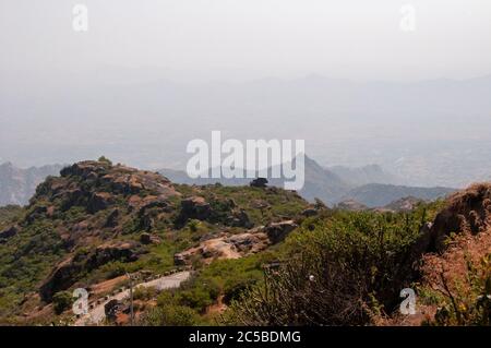 landscape of mount abu from guru shikhar top Stock Photo - Alamy