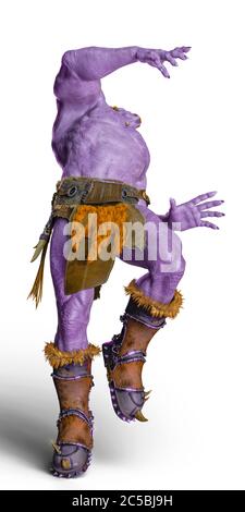 moon purple ogre in white background Stock Photo - Alamy