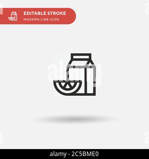 orange juice vector icon editable stroke outline icons for web and ...