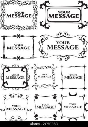 A Set of 6 vector labels with spaces for copy Stock Vector Image & Art ...