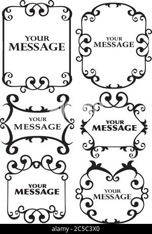 A Set of 6 vector labels with spaces for copy Stock Vector Image & Art ...
