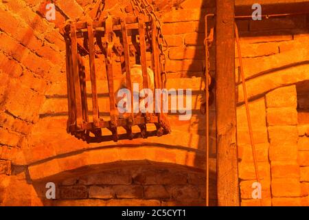 Medieval torture iron cage Stock Photo - Alamy