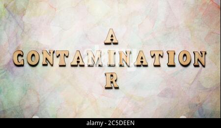 Air Contamination text in a colored paper Stock Photo - Alamy