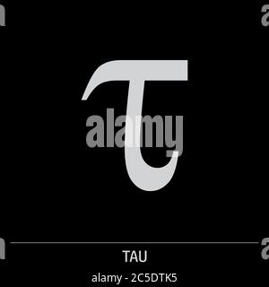 Tau greek letter, Tau symbol vector illustration Stock Vector Image ...
