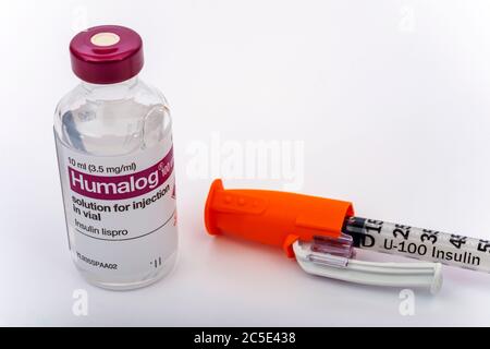 Humalog insulin lispro Stock Photo - Alamy