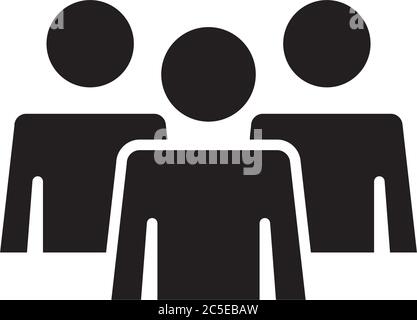 pictogram three men icon over white background, silhouette style ...