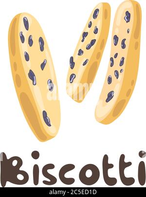 Cookie icon. Biscuit cookie or biscotti vector icon isolated on ...