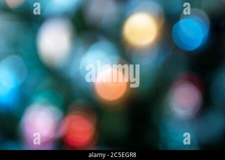 christmas background, image blur colorful bokeh defocused lights ...