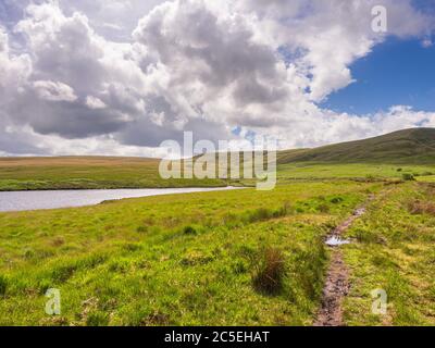 March Haigh Reservoir with Berry Greave in distance. Huddersfield Stock ...