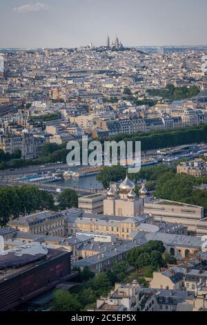 Paris, France - 25 06 2020: View of Paris from Eiffel Tower Stock Photo ...