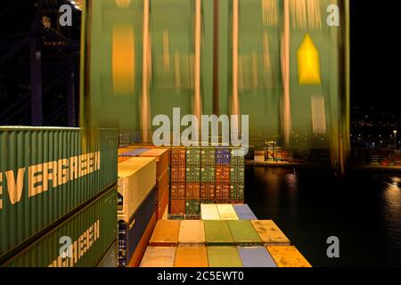 piraeus port, greece - december 08, 2016: philippine sailor working at ...