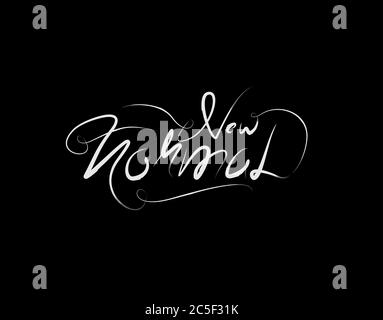 New normal word lettering illustration with icons for web banner, flyer ...