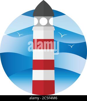 Vector illustration of a signal tower with a modern design isolated on ...