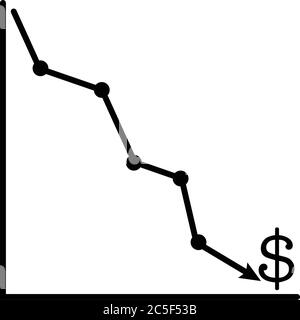 decrease diagram chart business report vector illustration Stock Vector Image & Art - Alamy