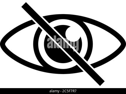 No eye Prohibition Sign. No look forbidden symbol. No see icon. Vector ...