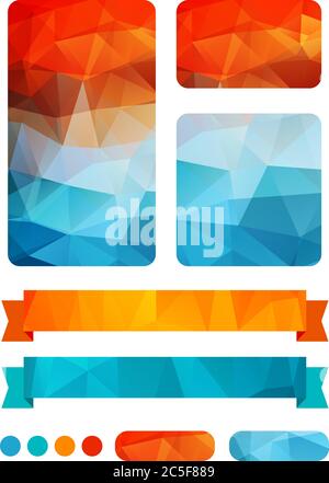 Abstract geometric background of triangular polygons. Vector ...