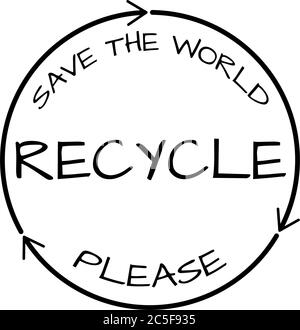 green arrow recycle logo vector icon template Stock Vector Image & Art ...