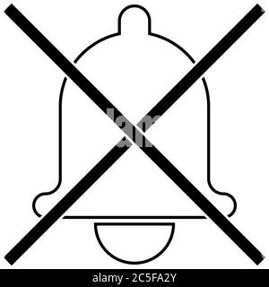 The crossed bell icon as a symbol for silent mode to mute notifications or ringtones, etc ...