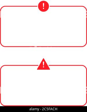 Important notice red banner with exclamation mark. Vector on ...