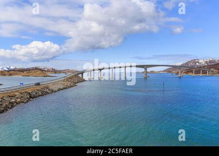 Sommaroy bridge, Northern Norway Stock Photo - Alamy