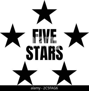 Five stars rating icon for great service vector illustration Stock ...