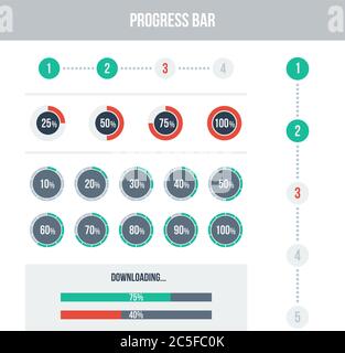 Minimalistic infographic template with flat design daily statistics graphs, dashboard, pie ...