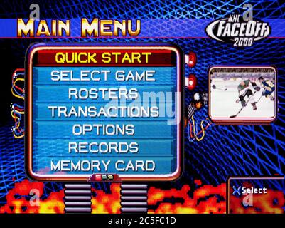 NHL 2000 - Sony Playstation 1 PS1 PSX - Editorial use only Stock Photo ...