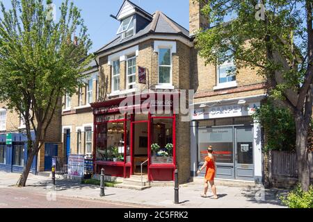 London, England, English Coffee Shop, Café, « Kaffinn", (SW6), outside ...