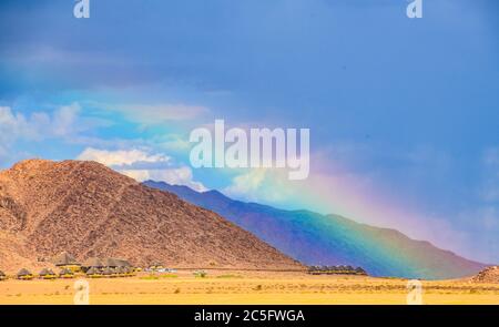 Rainbow in Sossusvlei , Namib-Naukluft National Park , Namibia Stock ...