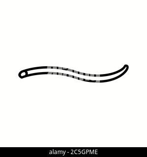 Unique Worm Vector Line Icon Stock Vector Image & Art - Alamy