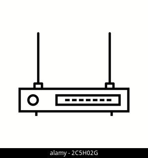 Unique Wifi Router Vector Line Icon Stock Vector Image & Art - Alamy
