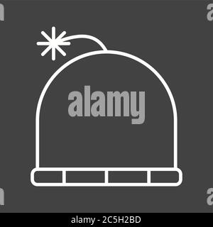 Unique Winter Cap Vector Line Icon Stock Vector Image & Art - Alamy
