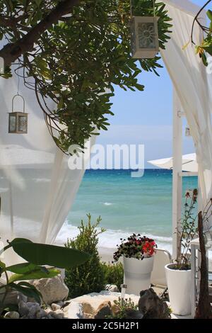 Skala Fourkas, Halkidiki/Greece – August 6, 2015: Traditional Greek ...