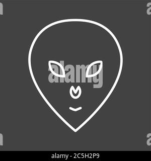 Unique Alien Face Vector Line Icon Stock Vector Image & Art - Alamy