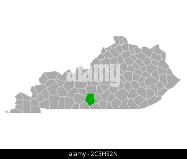 Map of Barren in Kentucky Stock Photo - Alamy