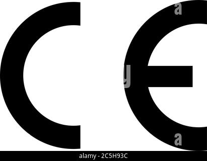 Vector CE mark, Vector CE symbol on black and white backgrounds Stock ...